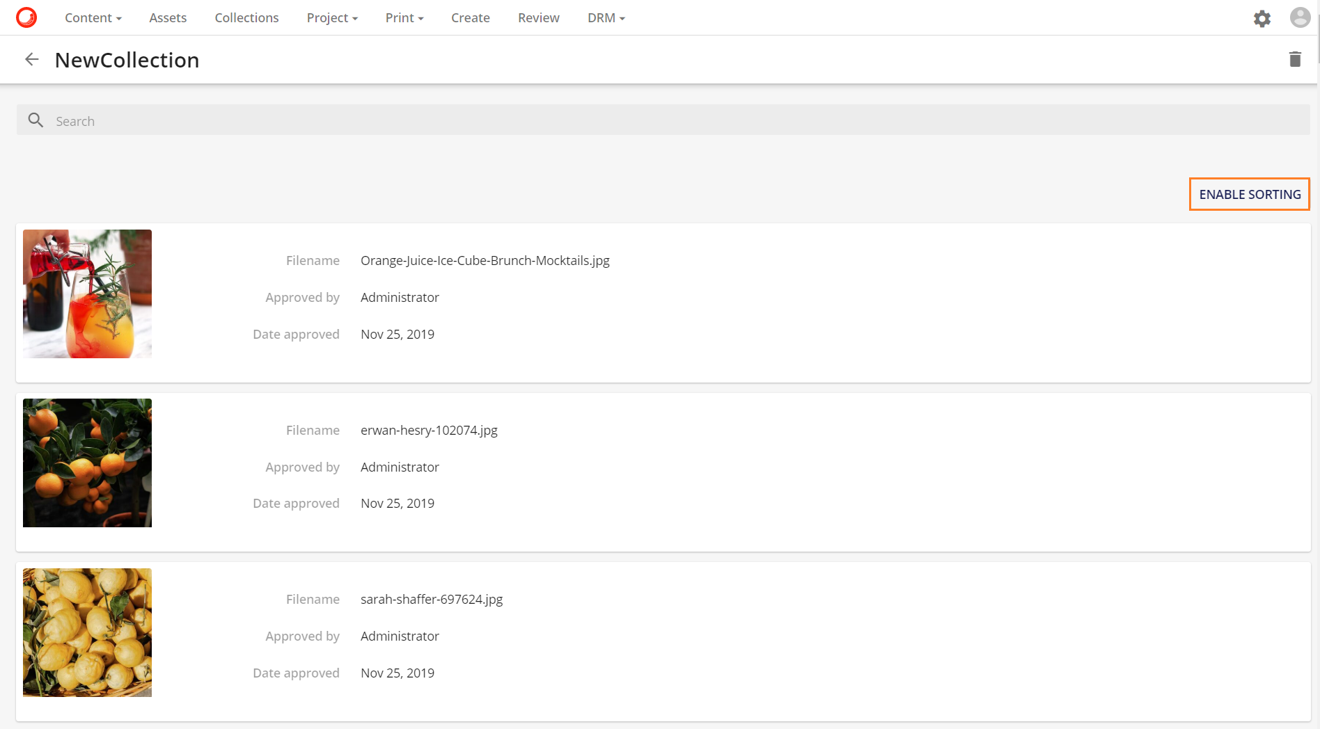 Manual sorting | Sitecore Documentation