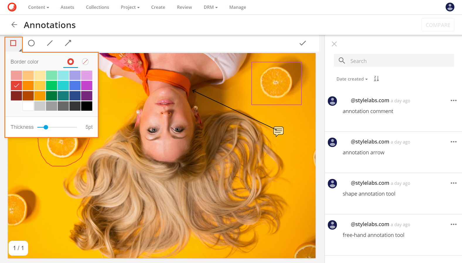 Annotation tools | Sitecore Documentation
