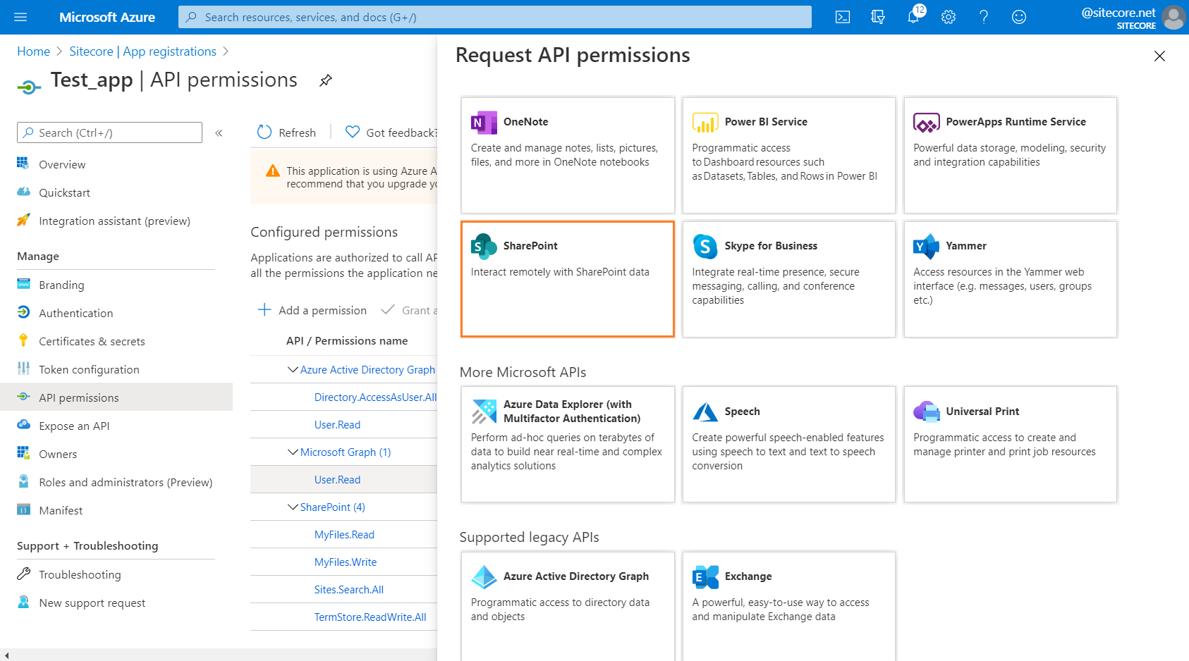 OneDrive setup | Sitecore Documentation