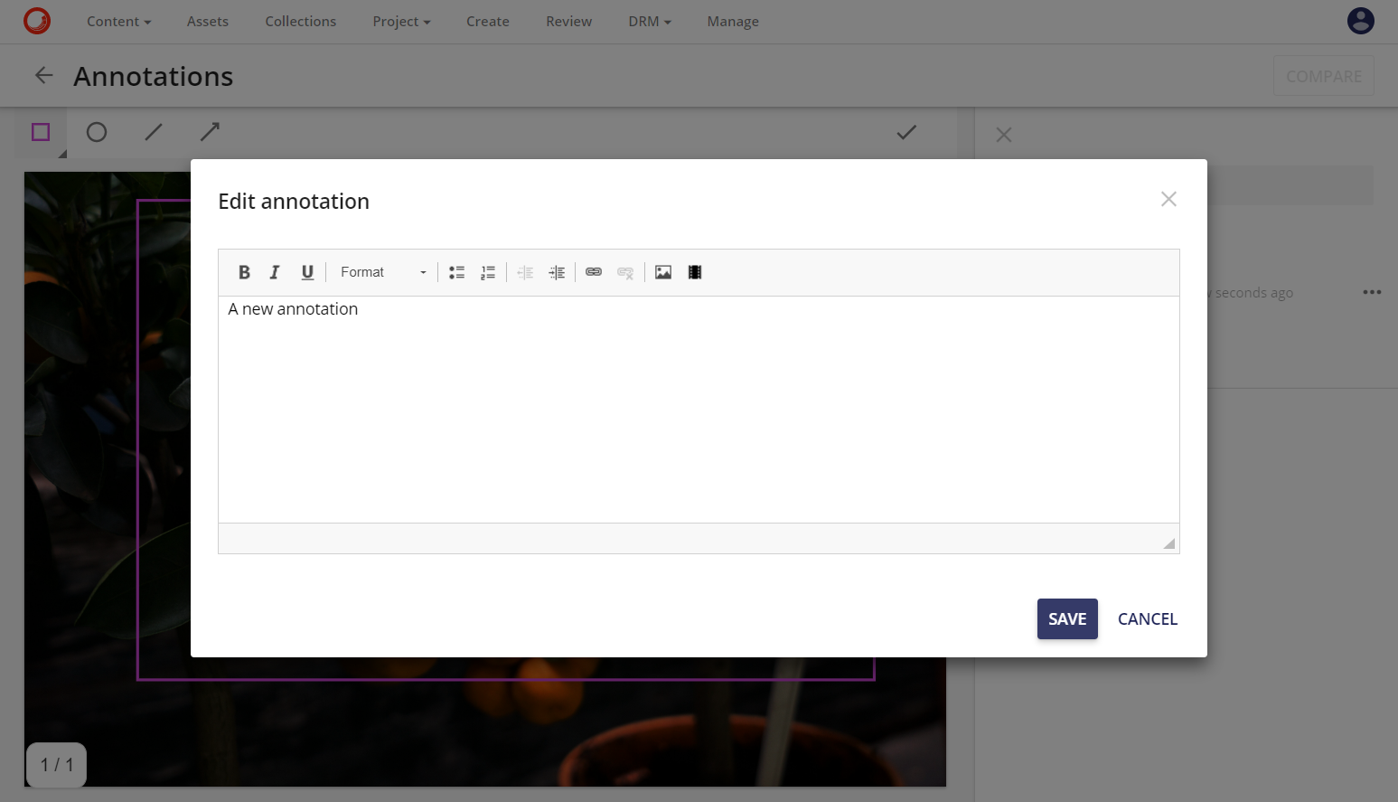Annotations Menu Sitecore Documentation