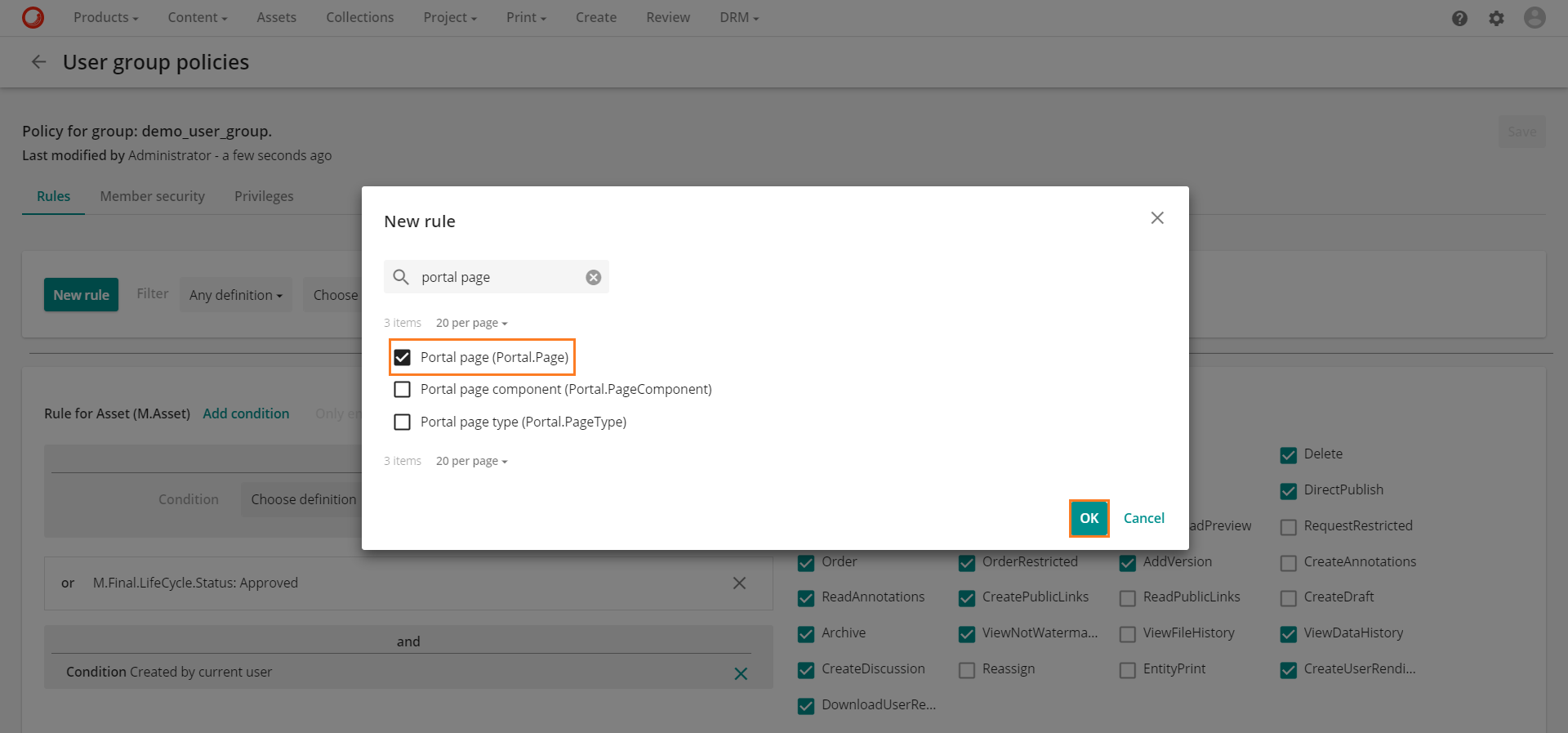 Configure a user group policy | Sitecore Documentation