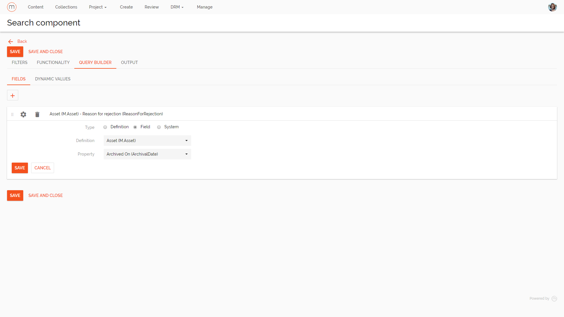 Query builder | Sitecore Documentation