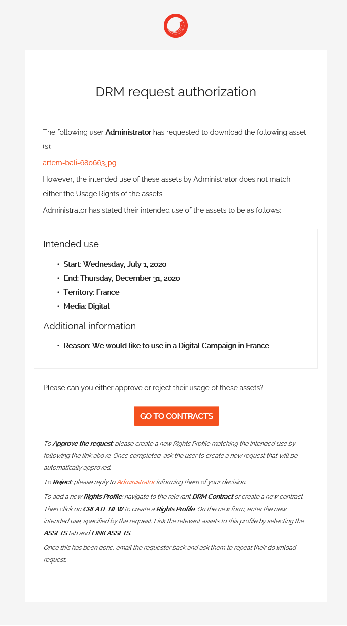 DRM mail | Sitecore Documentation