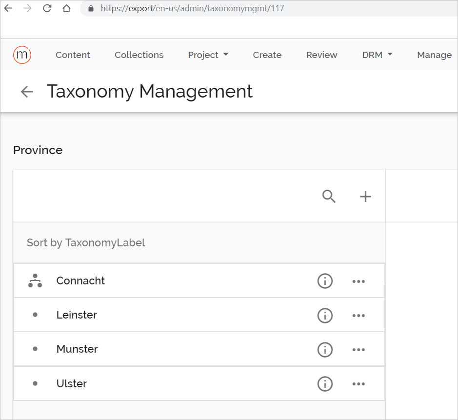 Taxonomies | Sitecore Documentation