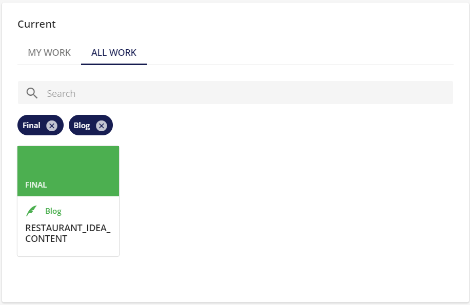 Work | Sitecore Documentation