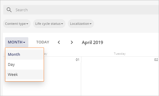 Calendar | Sitecore Documentation