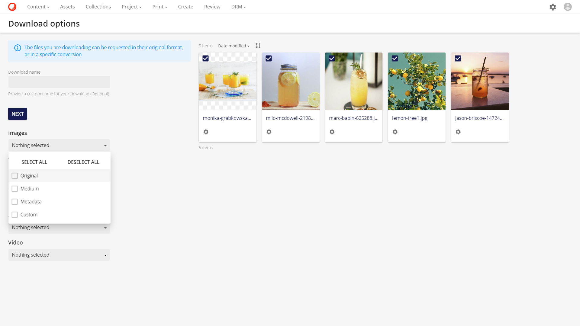 Download operations | Sitecore Documentation