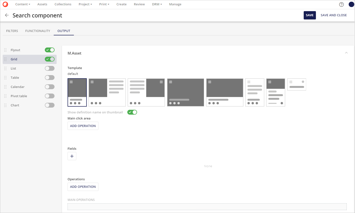 Output section | Sitecore Documentation