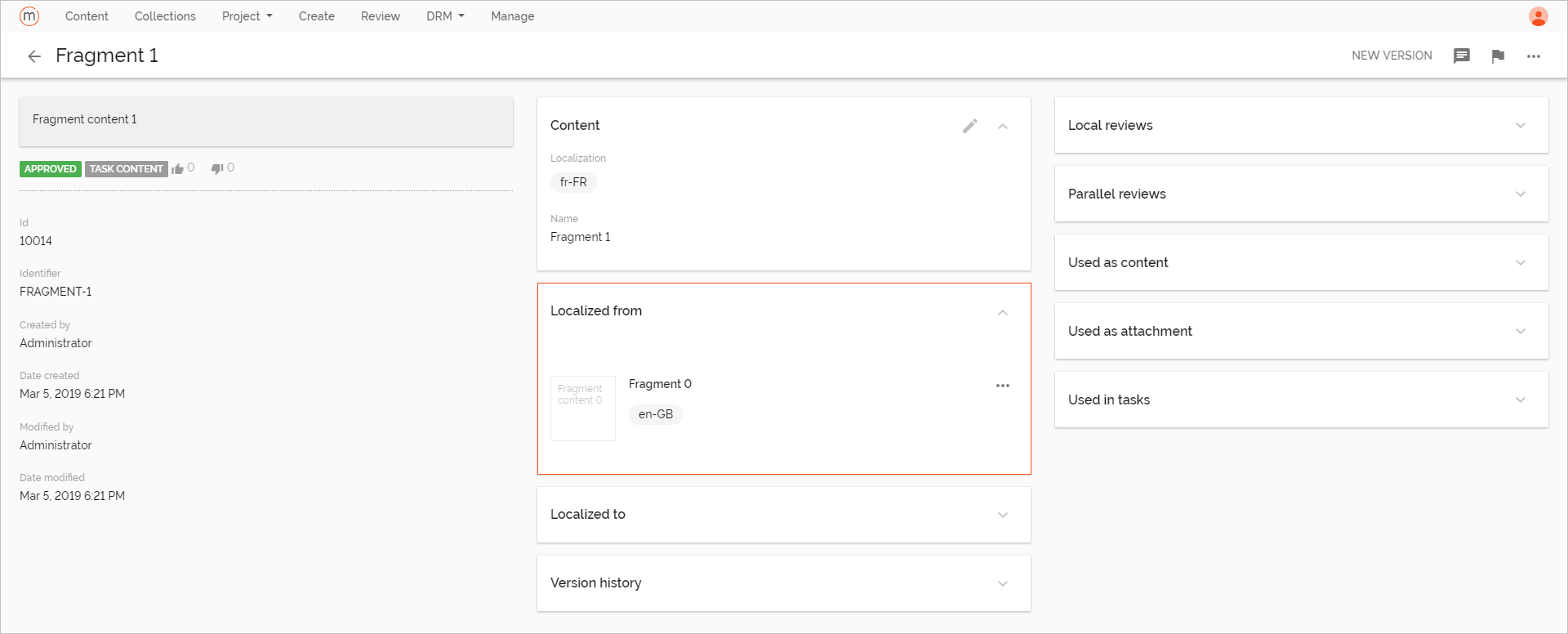 Fragments | Sitecore Documentation