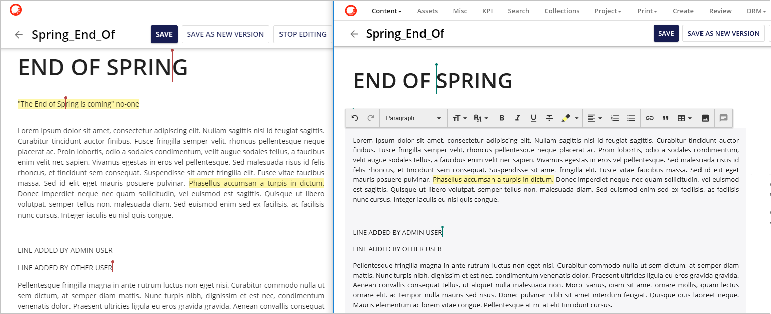Edit & collaborate | Sitecore Documentation