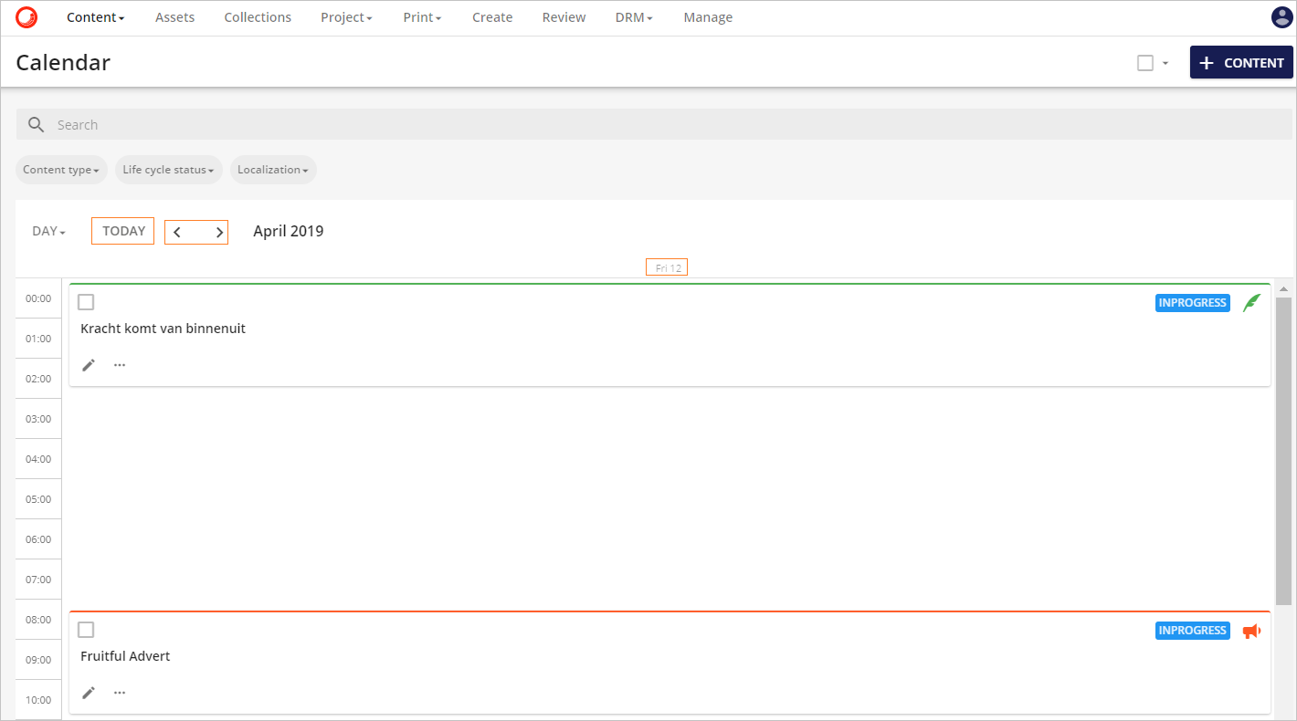 Calendar | Sitecore Documentation