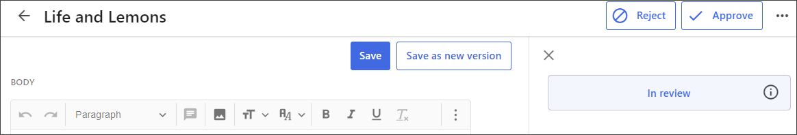 Review | Sitecore Documentation