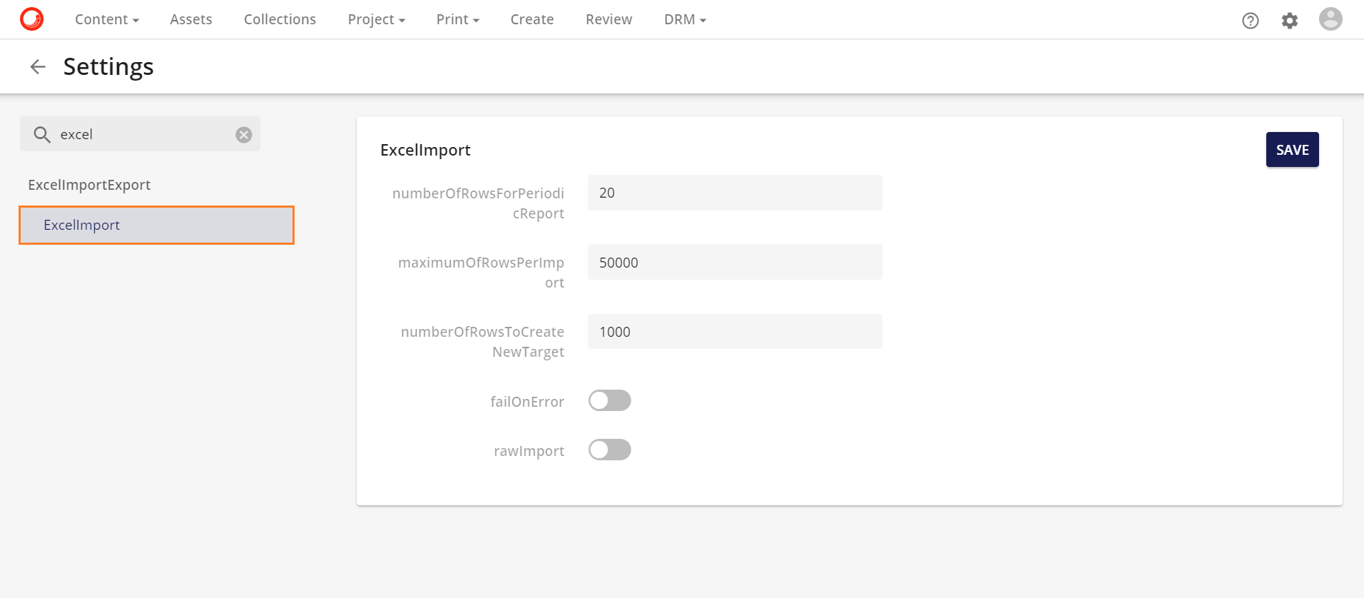 Excel import settings | Sitecore Documentation Excel import settings | Sitecore Documentation
