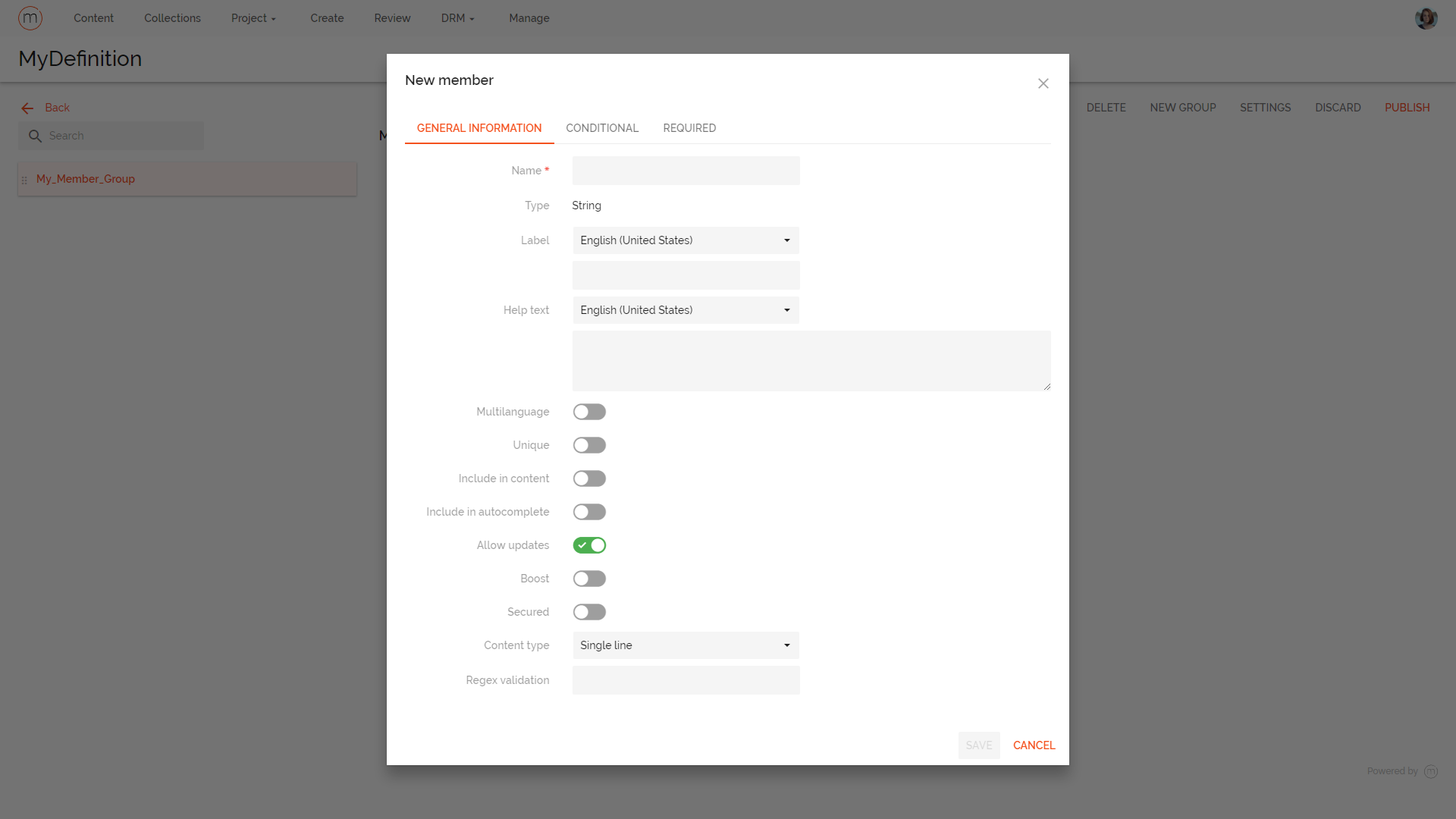 Adding a property | Sitecore Documentation