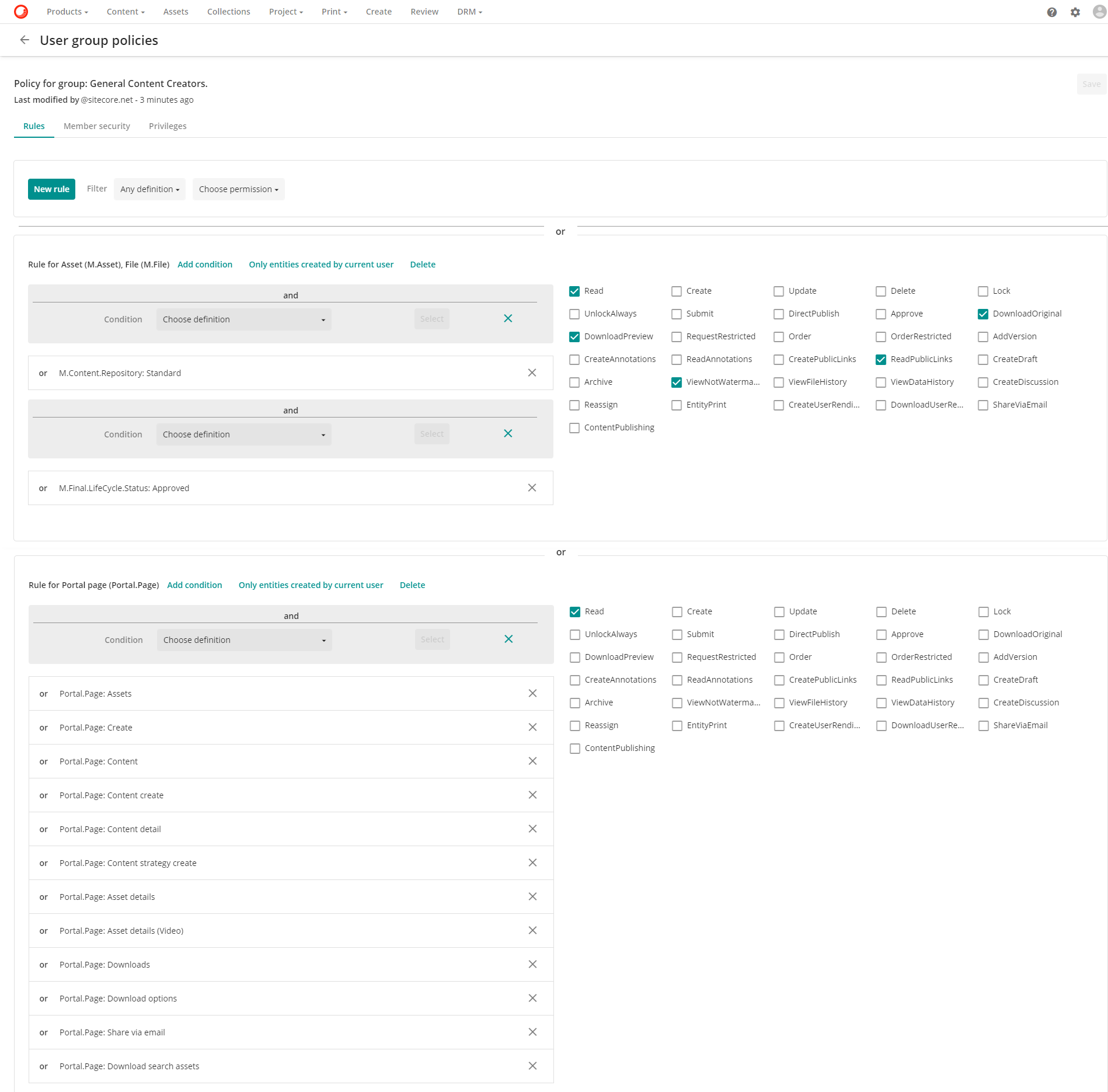 User group combinations examples | Sitecore Documentation