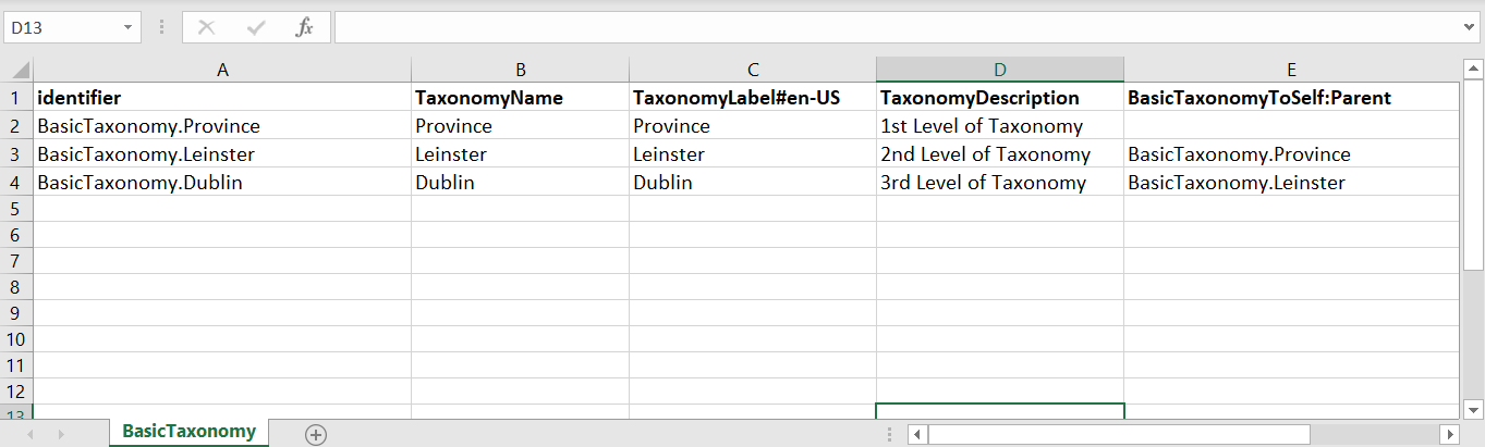 Import using Excel | Sitecore Documentation