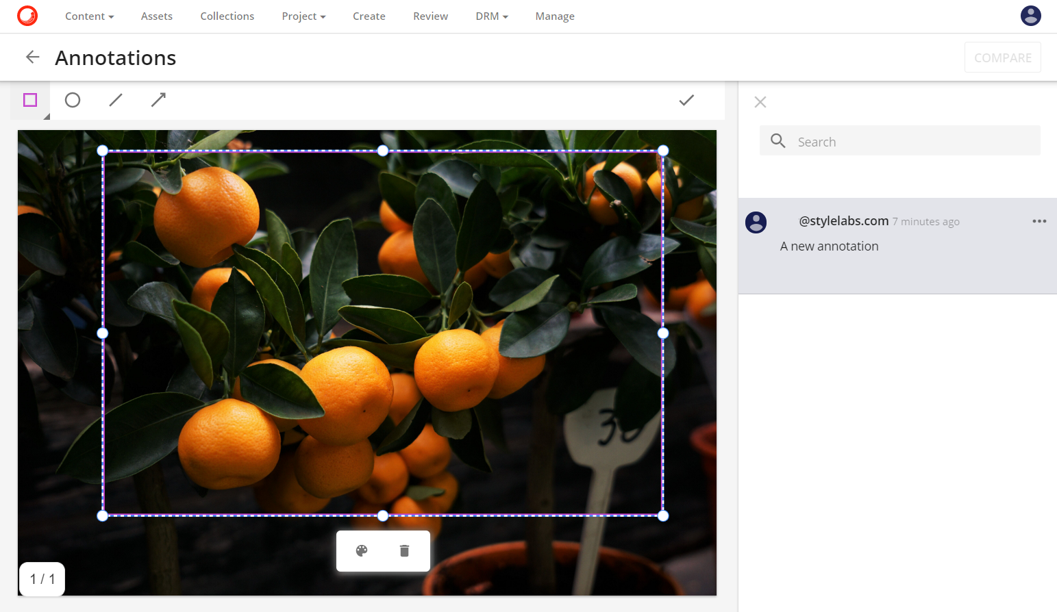 Annotations menu | Sitecore Documentation