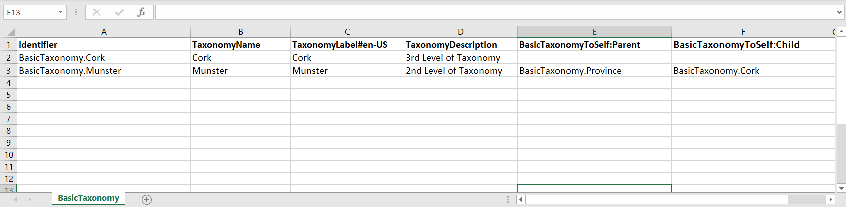 Import using Excel | Sitecore Documentation