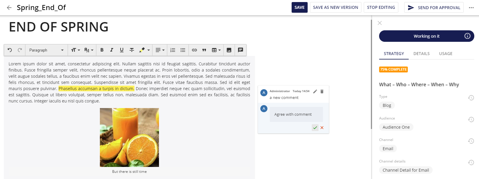 Edit & collaborate | Sitecore Documentation