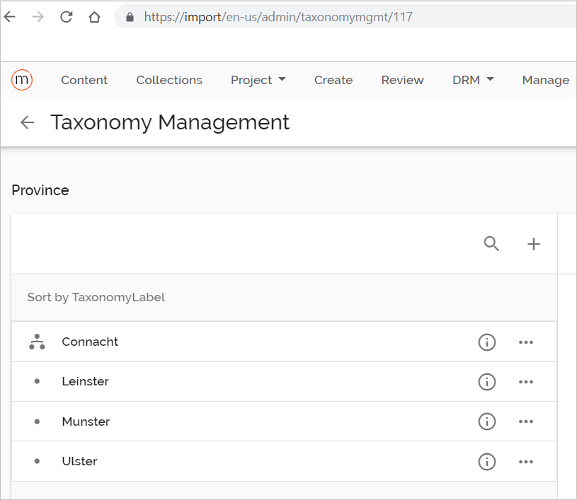 Taxonomies | Sitecore Documentation