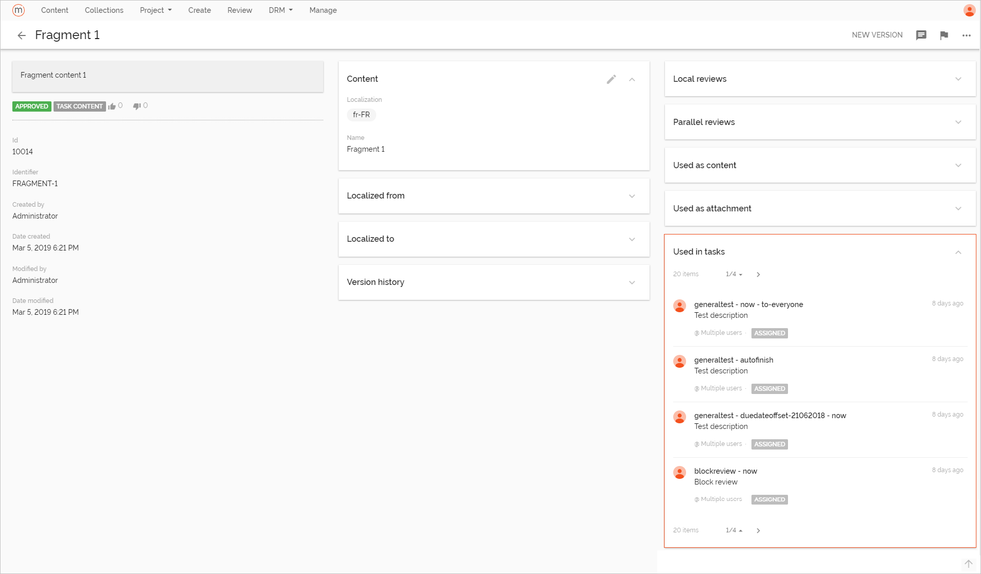 Fragments | Sitecore Documentation
