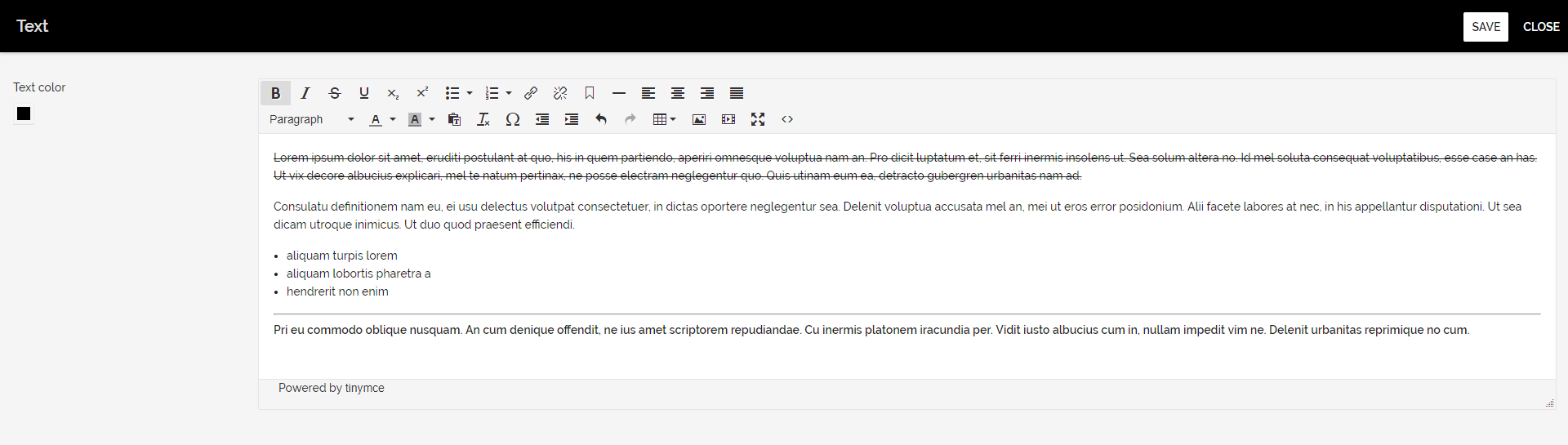 Text | Sitecore Documentation